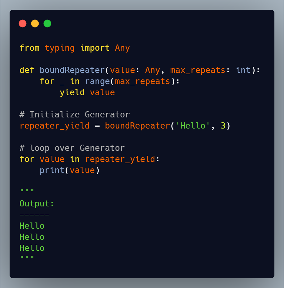 Iterators and Generators | Scripts
